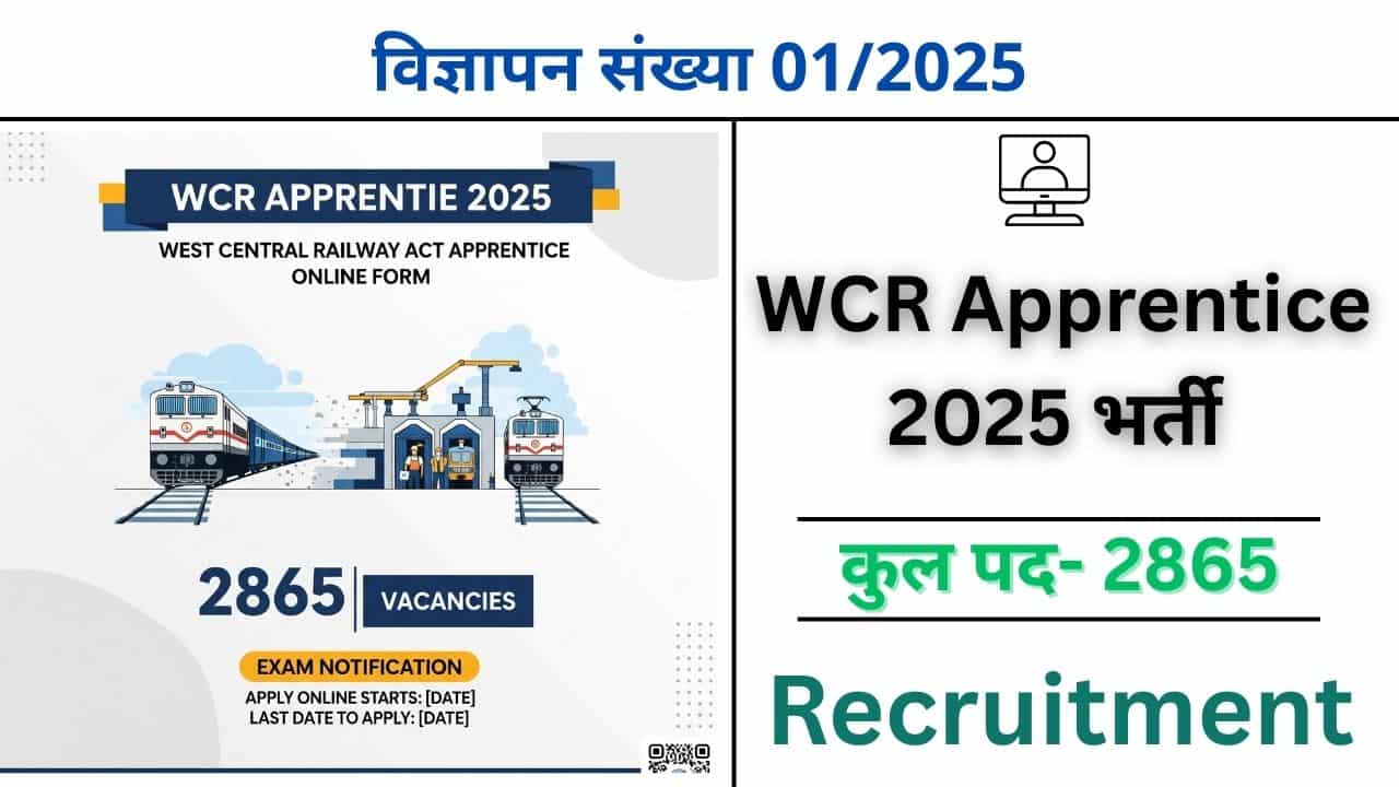 WCR Apprentice 2025 – Apply Online for 2865 West Central Railway Act ...