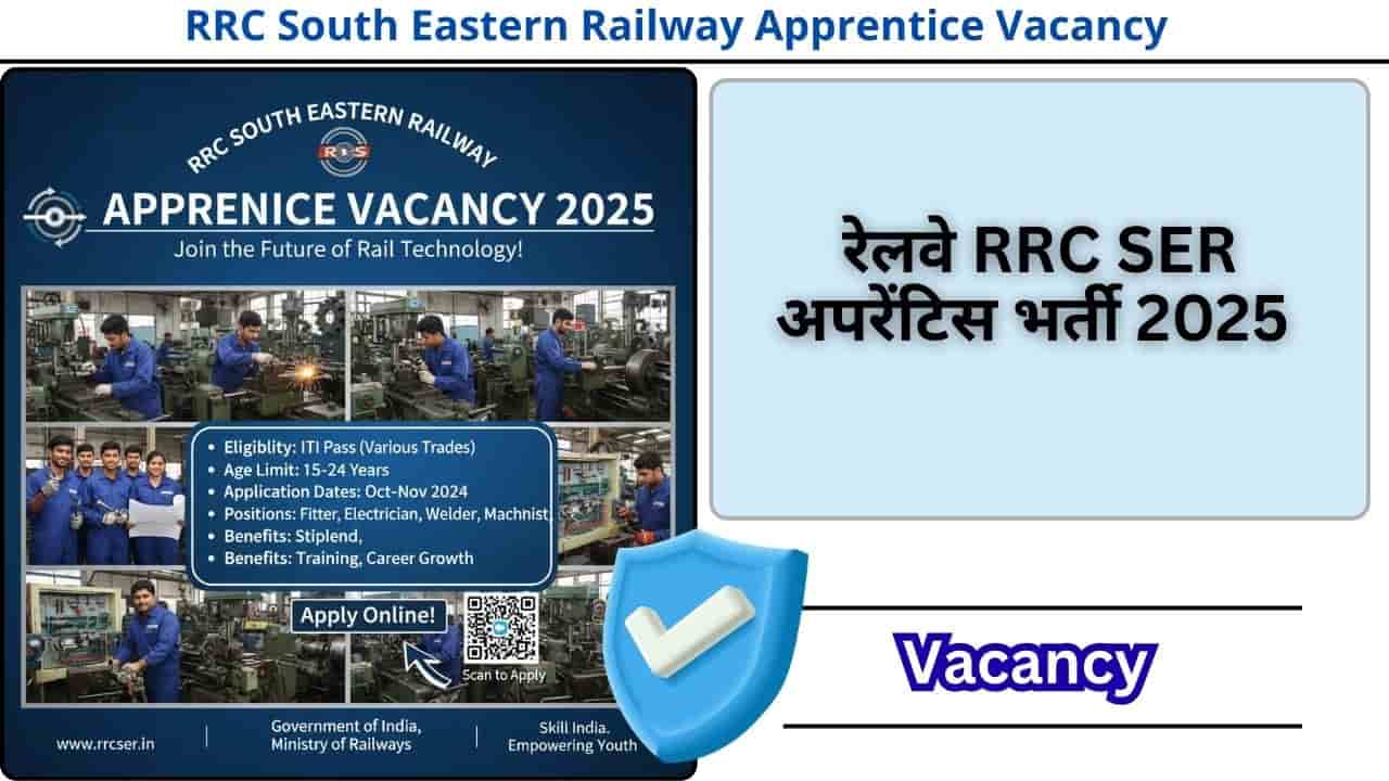 RRC South Eastern Railway Apprentice Vacancy 2025 - SarkariFriend.com